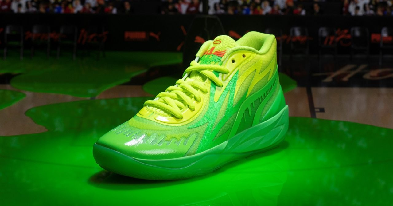 官方新聞 / LaMelo Ball 聯手史萊姆 PUMA MB.02 SLIME 平安夜來訪 – KENLU.net